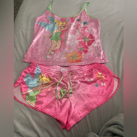 Disney | Intimates & Sleepwear | Tinker Bell Short Set Pajamas | Poshmark